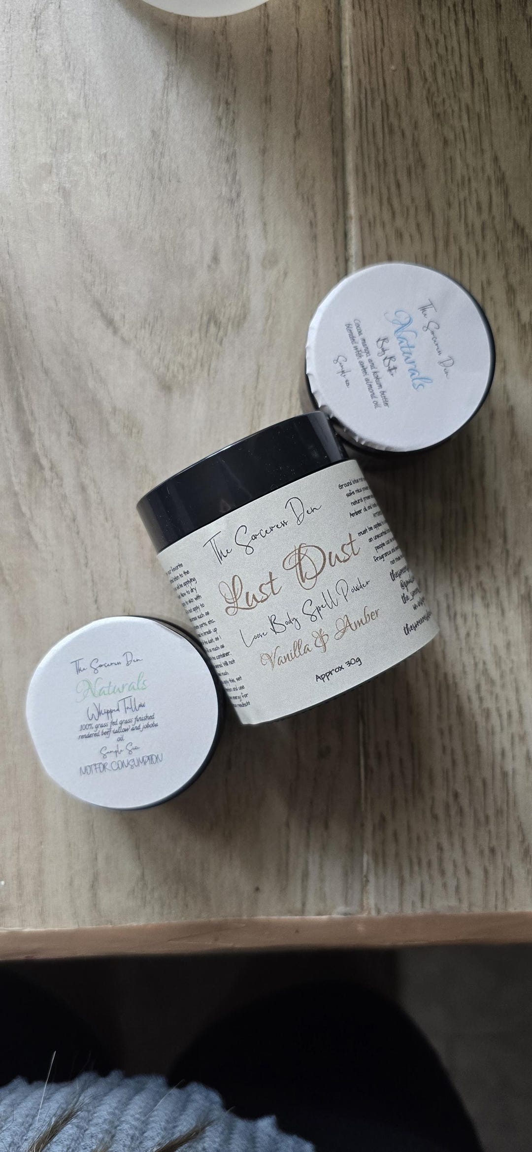 Lust Dust Body Powder – Amber & Vanilla Scented, Witchcraft Tool - Etsy
