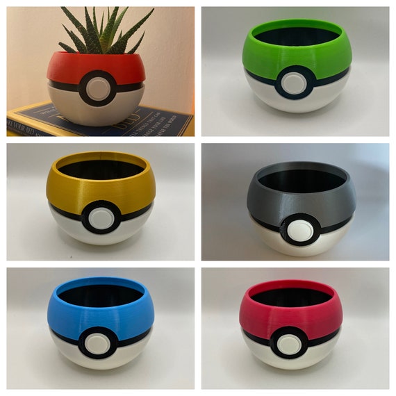 3d Printed Pokeball Succulent Planter You Choose Color | Etsy