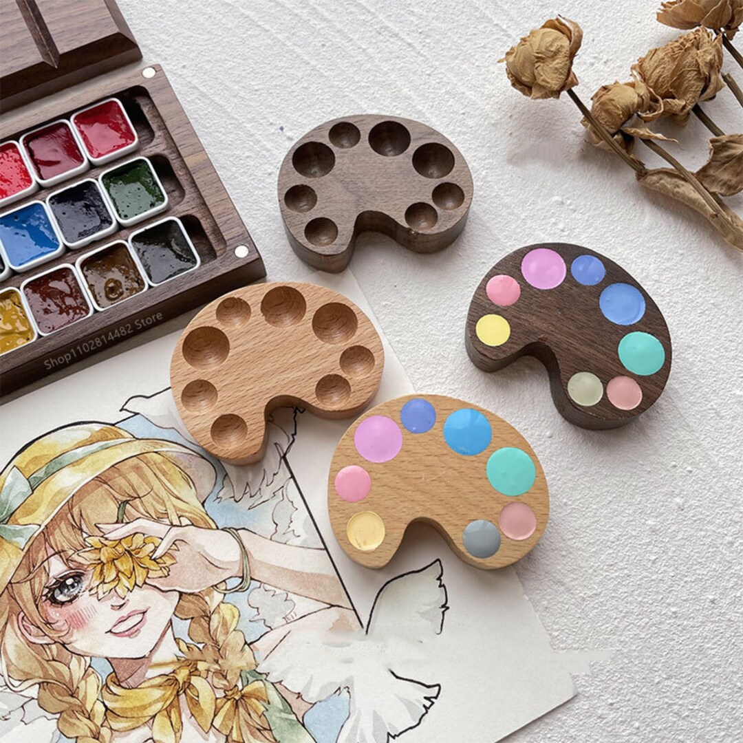 Portable Watercolor Paint Palette Tray Box Travel Go Draw - Etsy