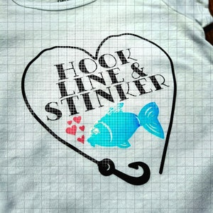 Hook Line & Stinker SVG PNG JPEG Digital Download, Fish, Hearts, Hook ...
