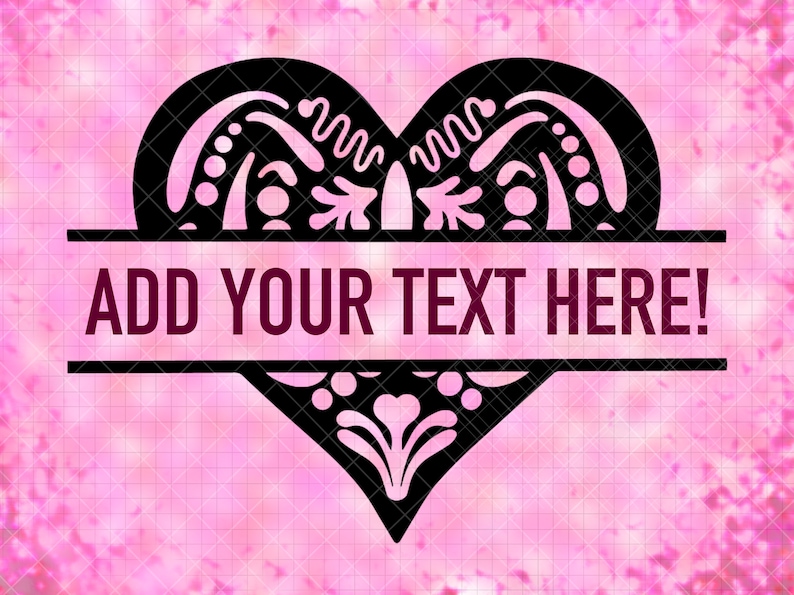 Custom Heart SVG PNG Digital Download, Heart With Name Cut File, Heart ...