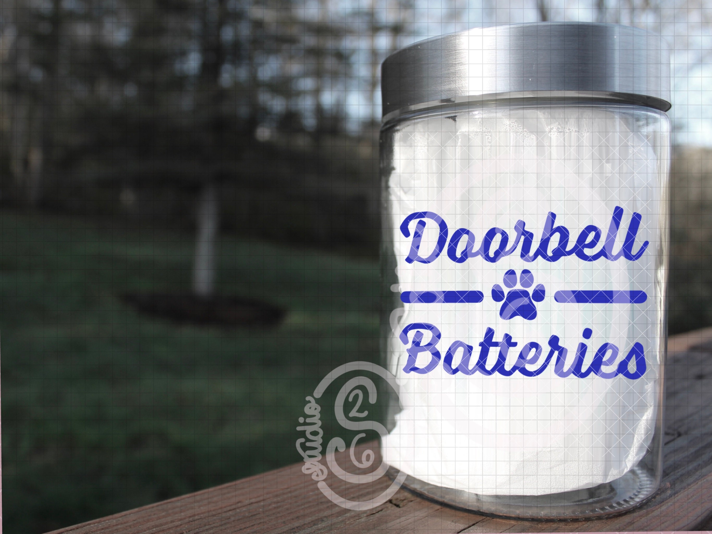 Doorbell Batteries SVG PNG Digital Download, Dog Treat Canister Decal ...