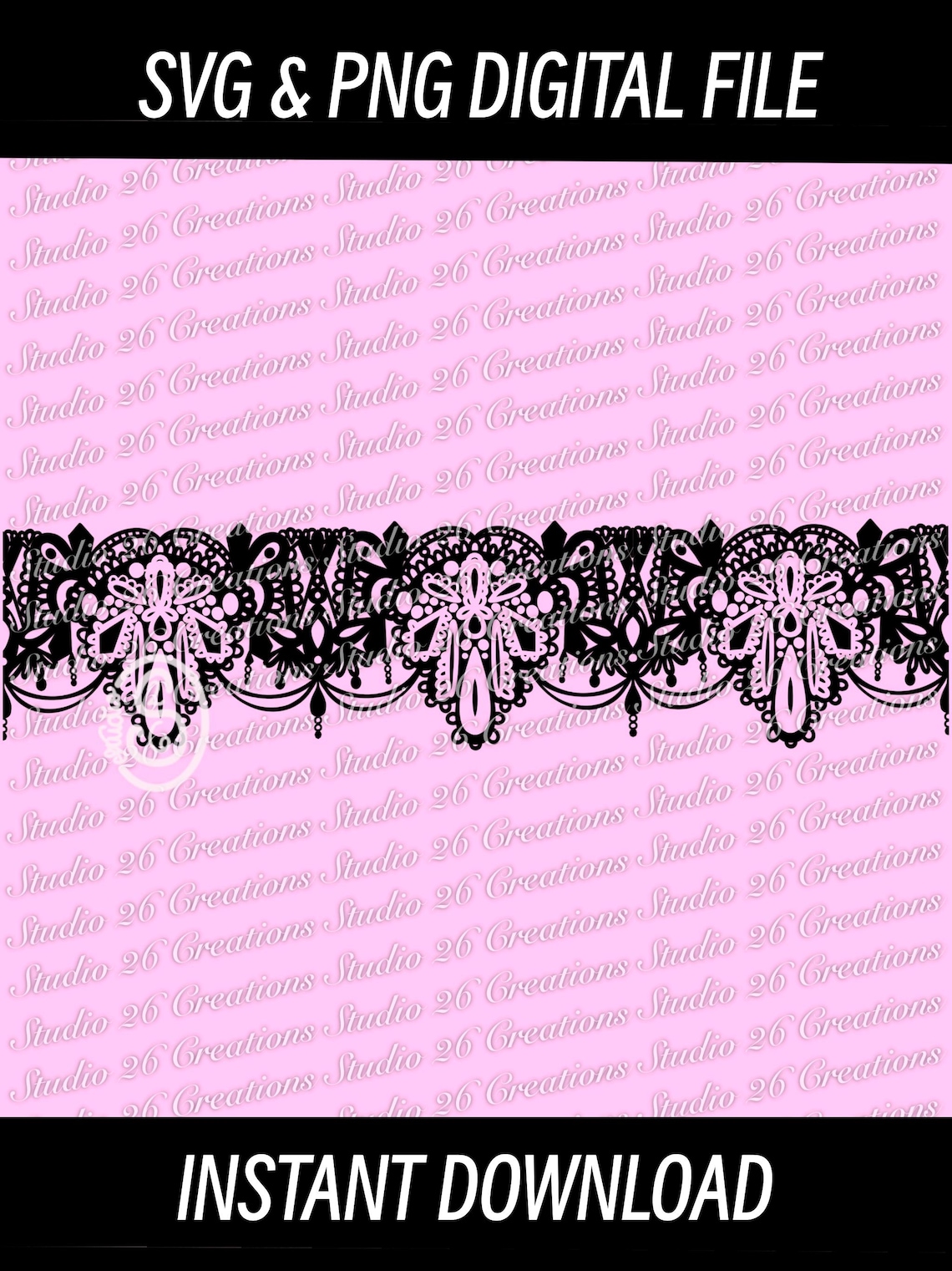 Lace Pattern SVG PNG JPEG Digital Download, Vintage Lace Cut File, Lace ...