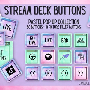 Stream Deck Icons | Stream Deck Buttons | Pastel Pop-up Collection | 80 ...