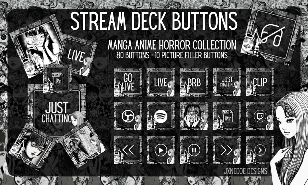 Stream Deck Icons | Stream Deck Buttons | Manga Anime Horror Collection ...