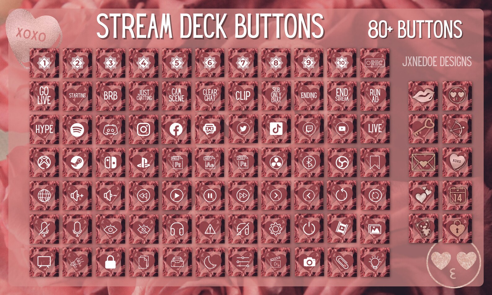 Stream Deck Icons | Stream Deck Buttons | Valentines Collection #3 | 80 ...
