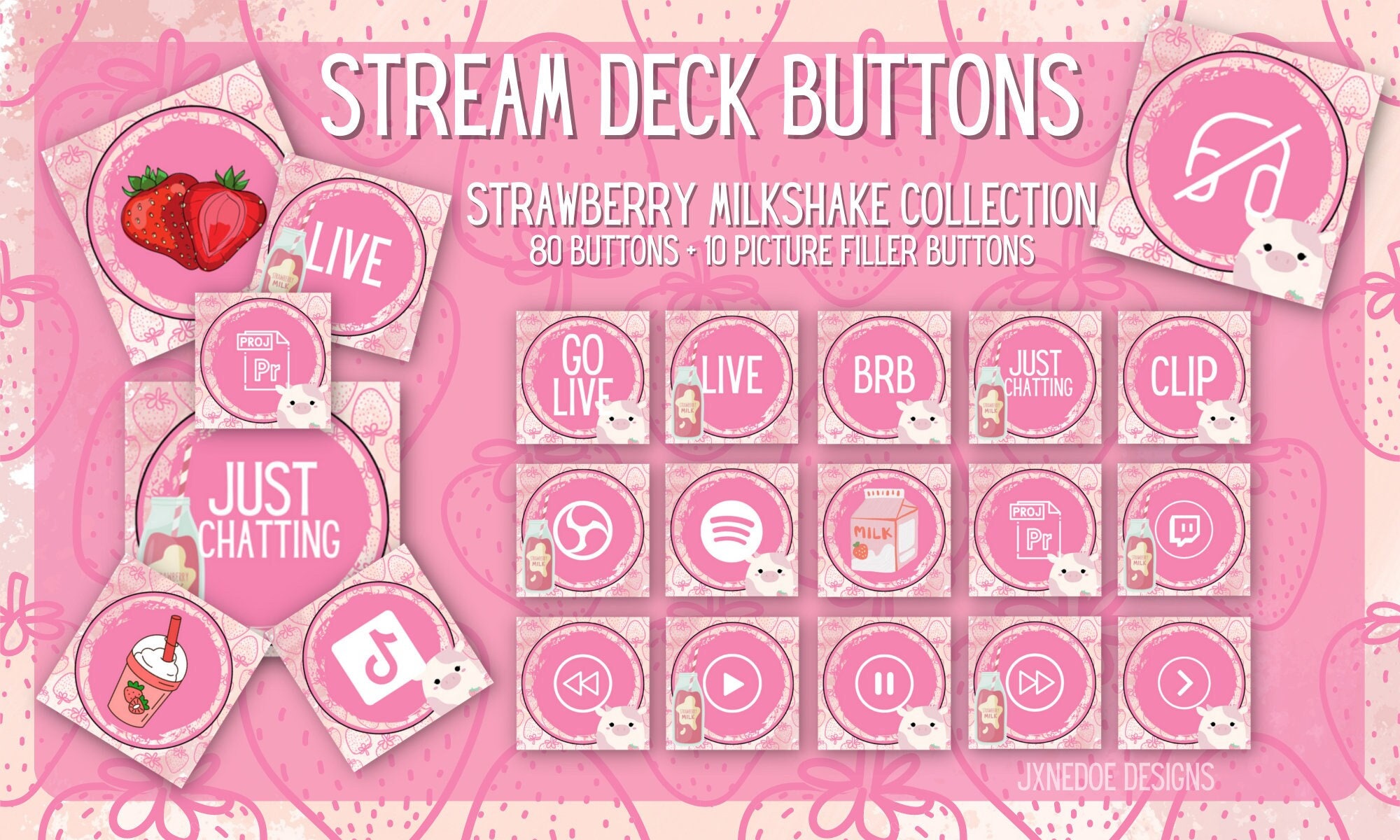 Stream Deck Icons | Stream Deck Buttons | Strawberry Milkshake ...