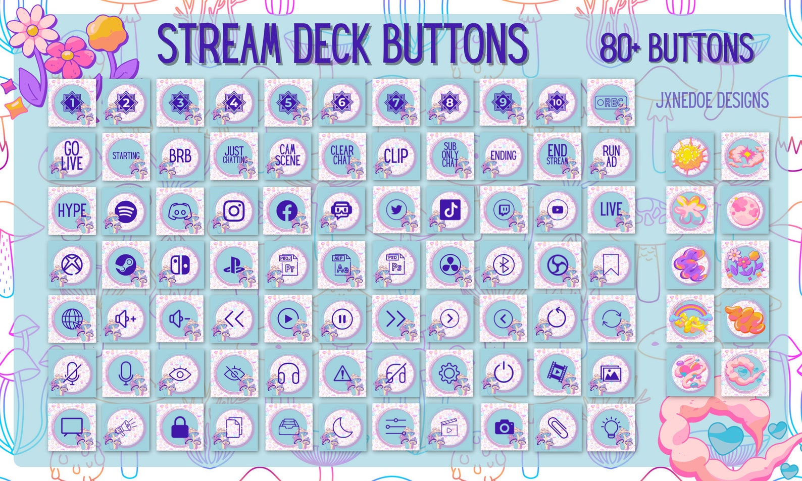 Stream Deck Icons Stream Deck Buttons Magic Mushroom - Etsy