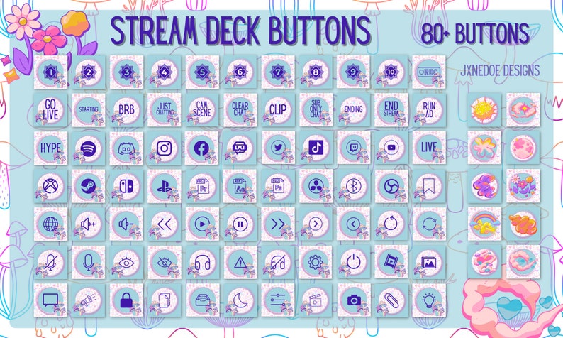 Stream Deck Icons | Stream Deck Buttons | Magic Mushroom Collection ...