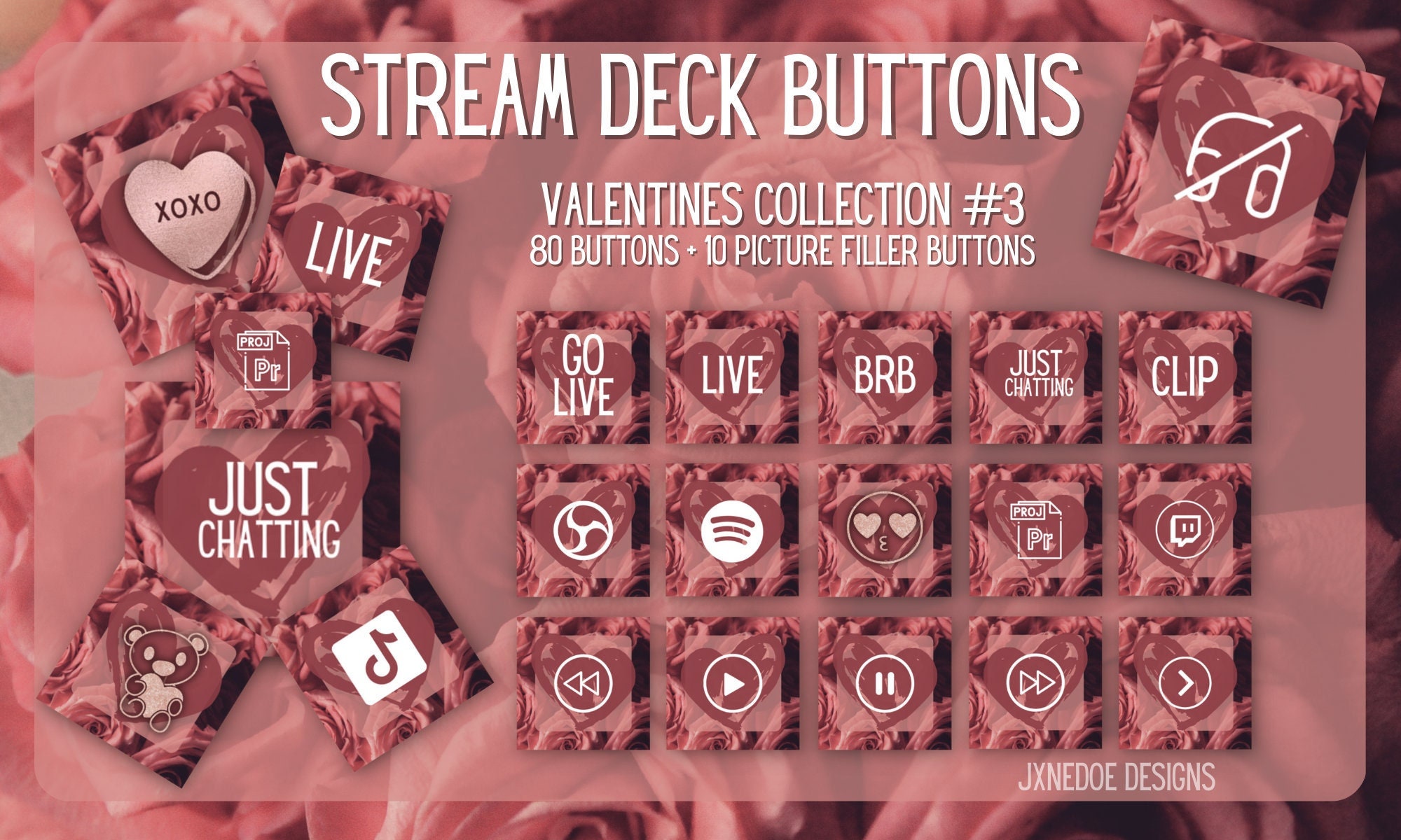 Stream Deck Icons | Stream Deck Buttons | Valentines Collection #3 | 80 ...