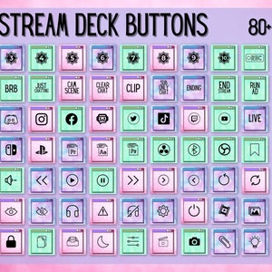 Stream Deck Icons | Stream Deck Buttons | Pastel Pop-up Collection | 80 ...