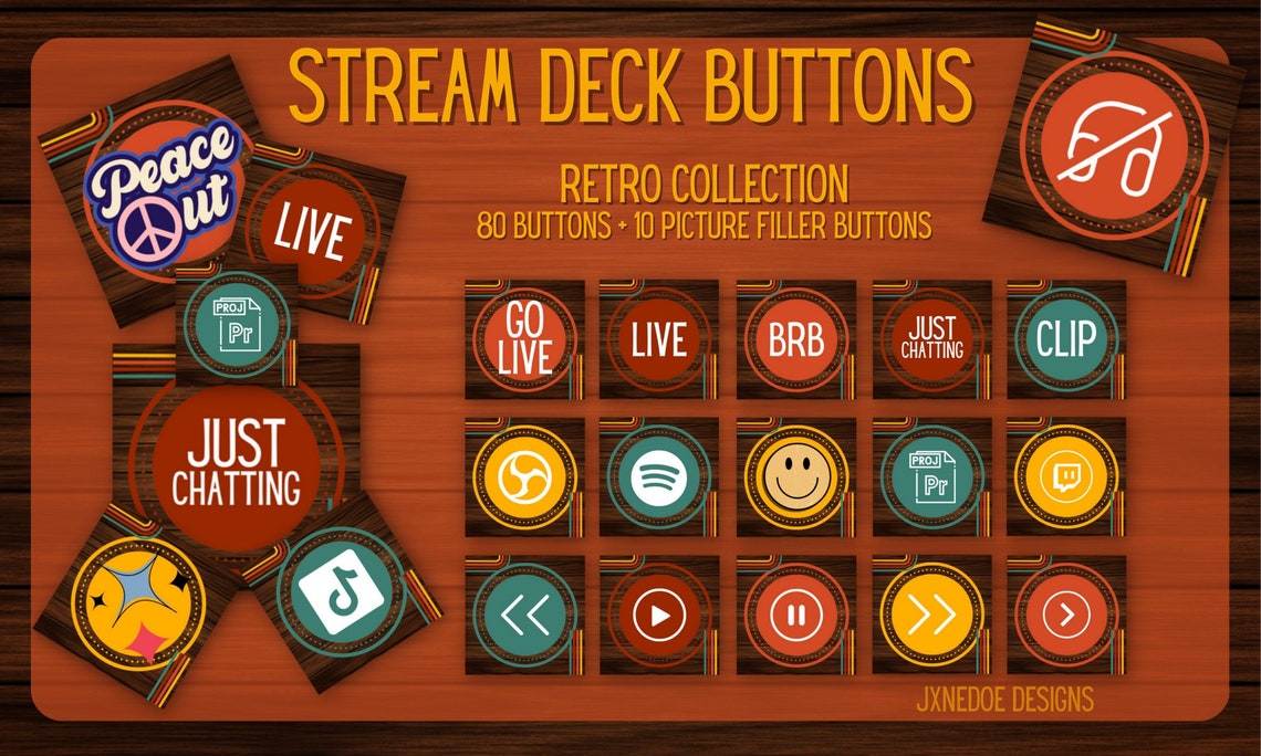 Stream Deck Icons Stream Deck Buttons Retro Collection 80 Function ...