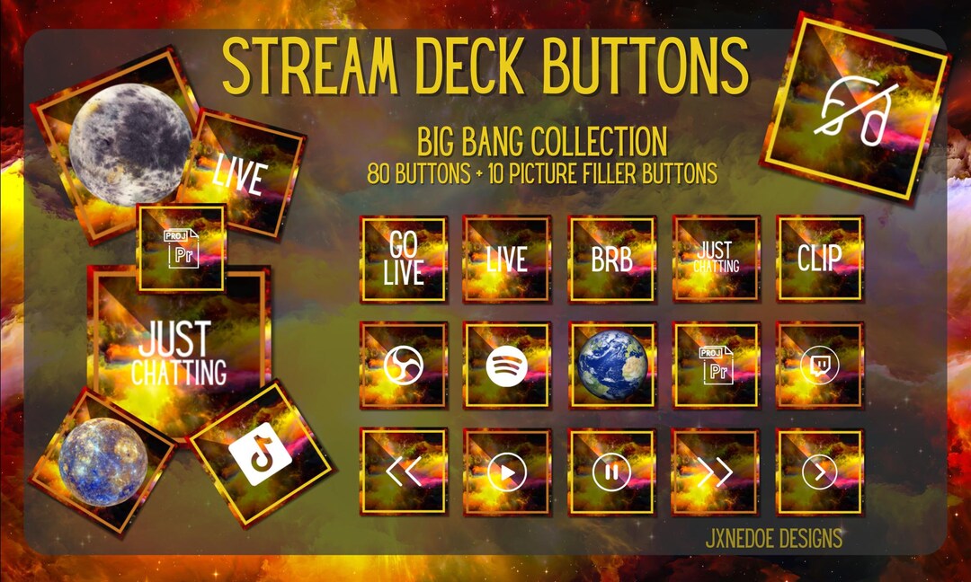 Stream Deck Icons | Stream Deck Buttons | Big Bang Collection | 80 ...