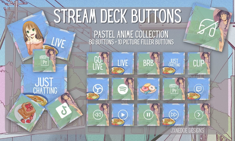 Stream Deck Icons Stream Deck Buttons Pastel Anime Collection 80 ...