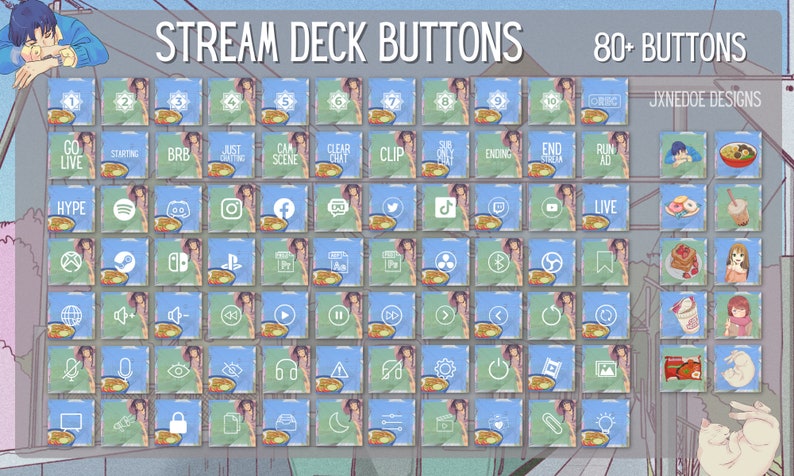 Stream Deck Icons | Stream Deck Buttons | Pastel Anime Collection | 80 ...
