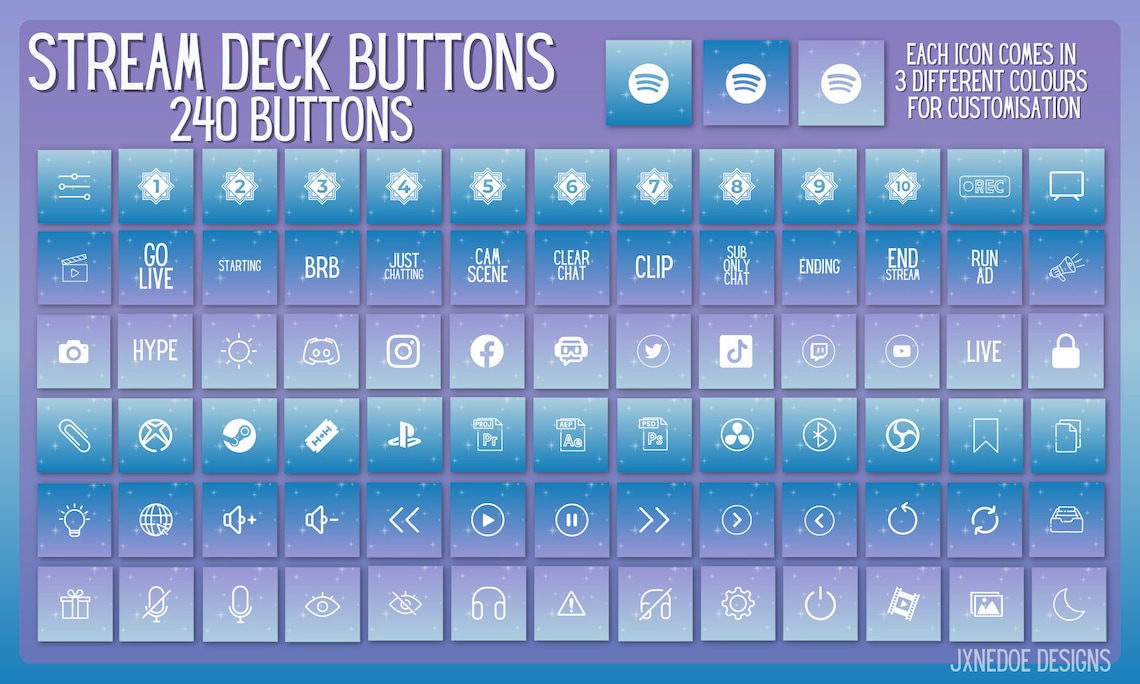 Stream Deck Icons | Stream Deck Buttons | Chromatic Collection | 240 ...