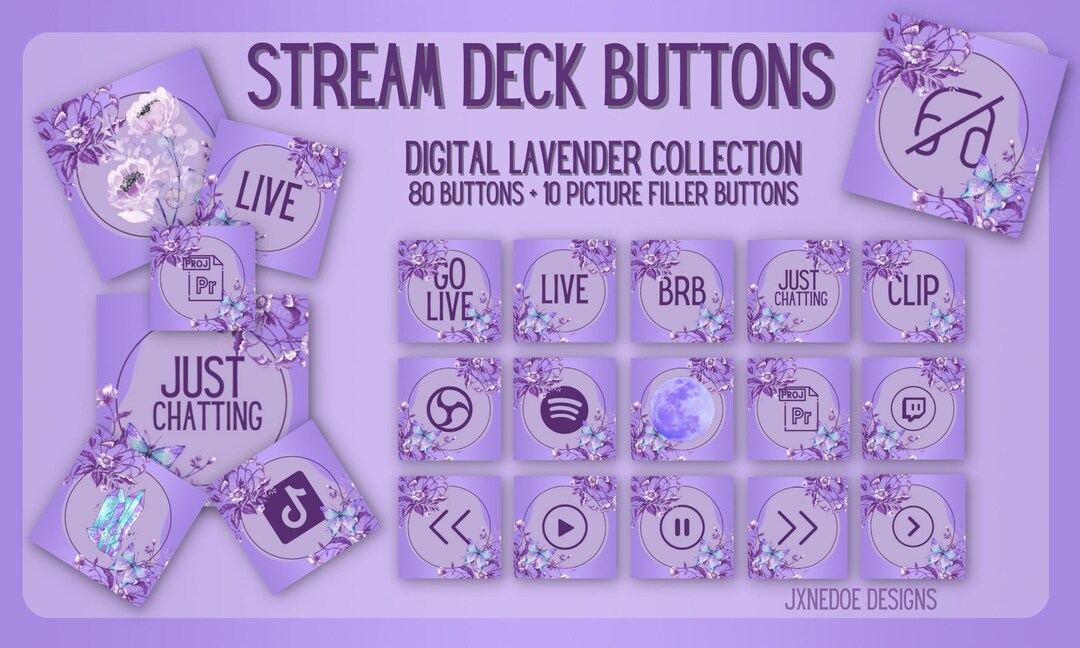 Stream Deck Icons | Stream Deck Buttons | Digital Lavender Collection ...