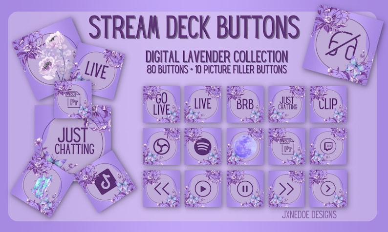 Stream Deck Icons | Stream Deck Buttons | Digital Lavender Collection ...