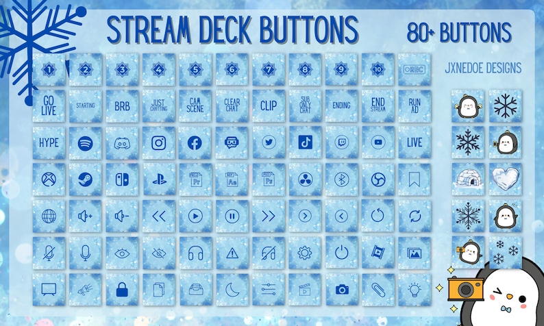 Stream Deck Icons Stream Deck Buttons Ice Glitter Collection 80 ...