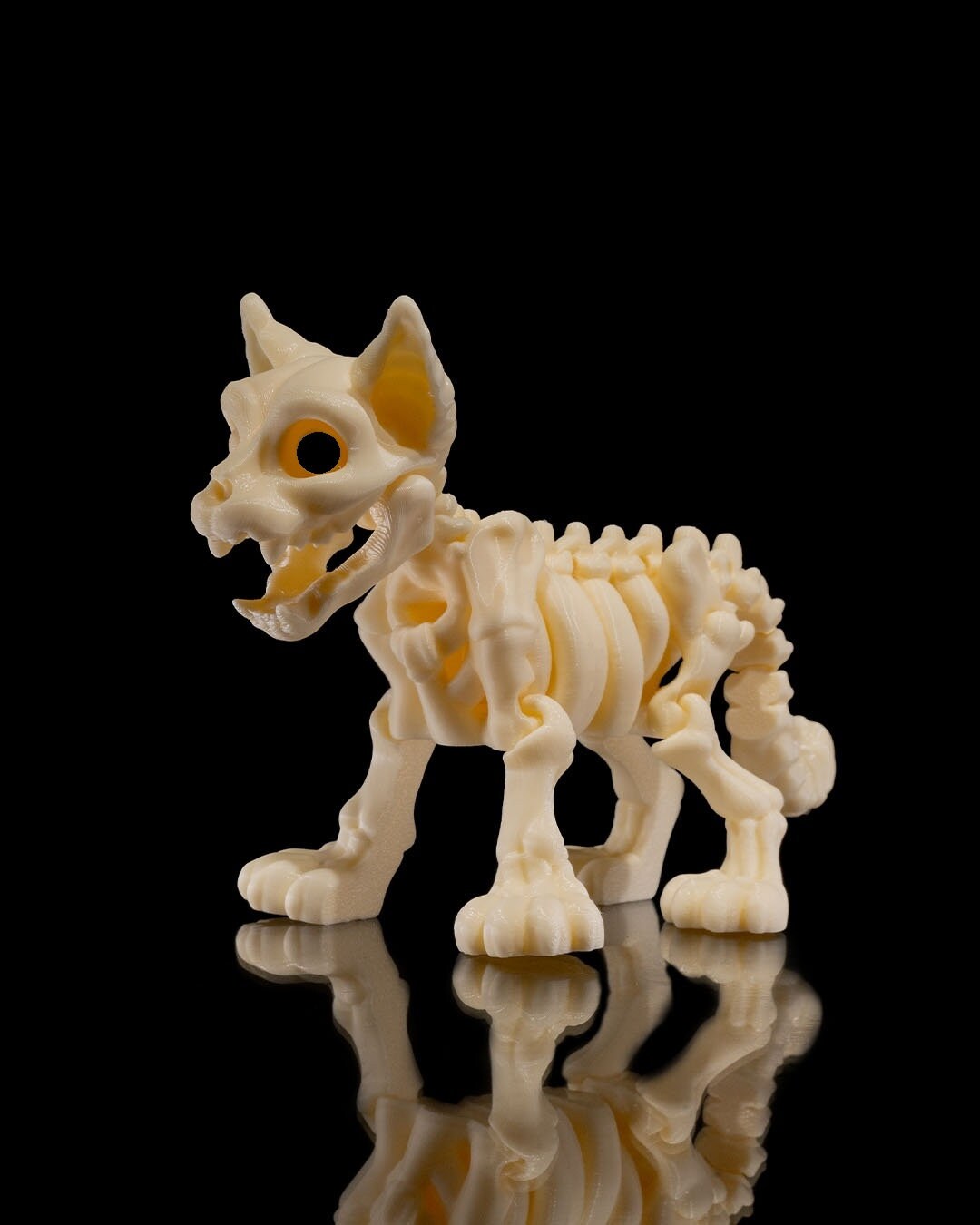 3D Printed Flexi Fidget Toys & Animal Skeleton Keychains Dog, Chameleon ...