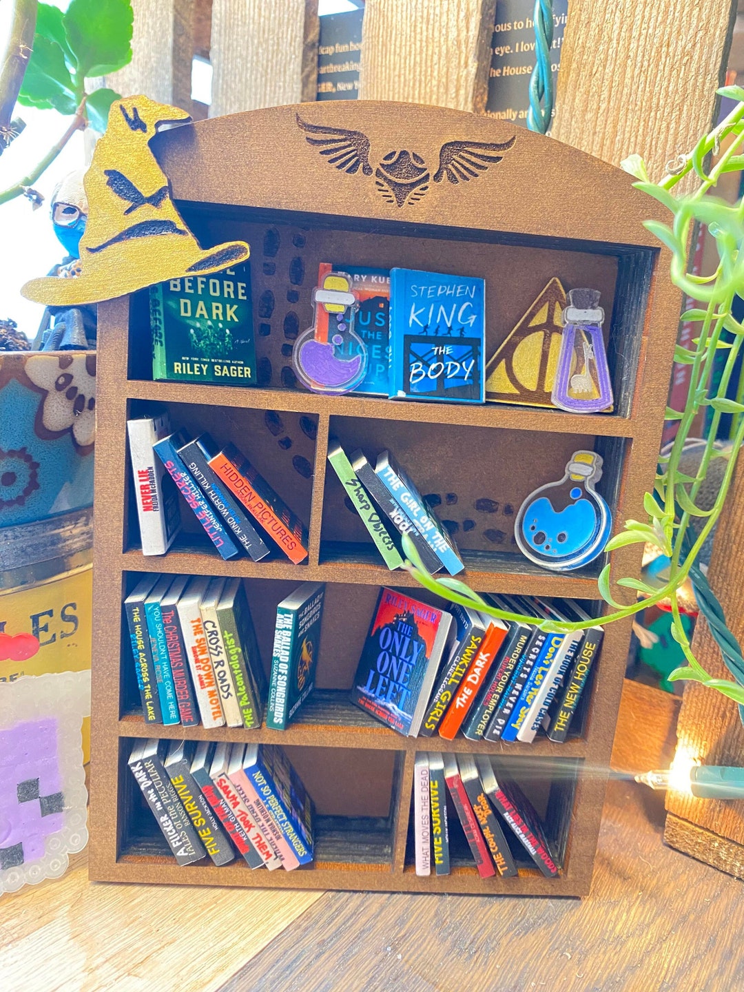 Mini Wizard Bookshelf Svg File- With Books Digital Download-laser File ...