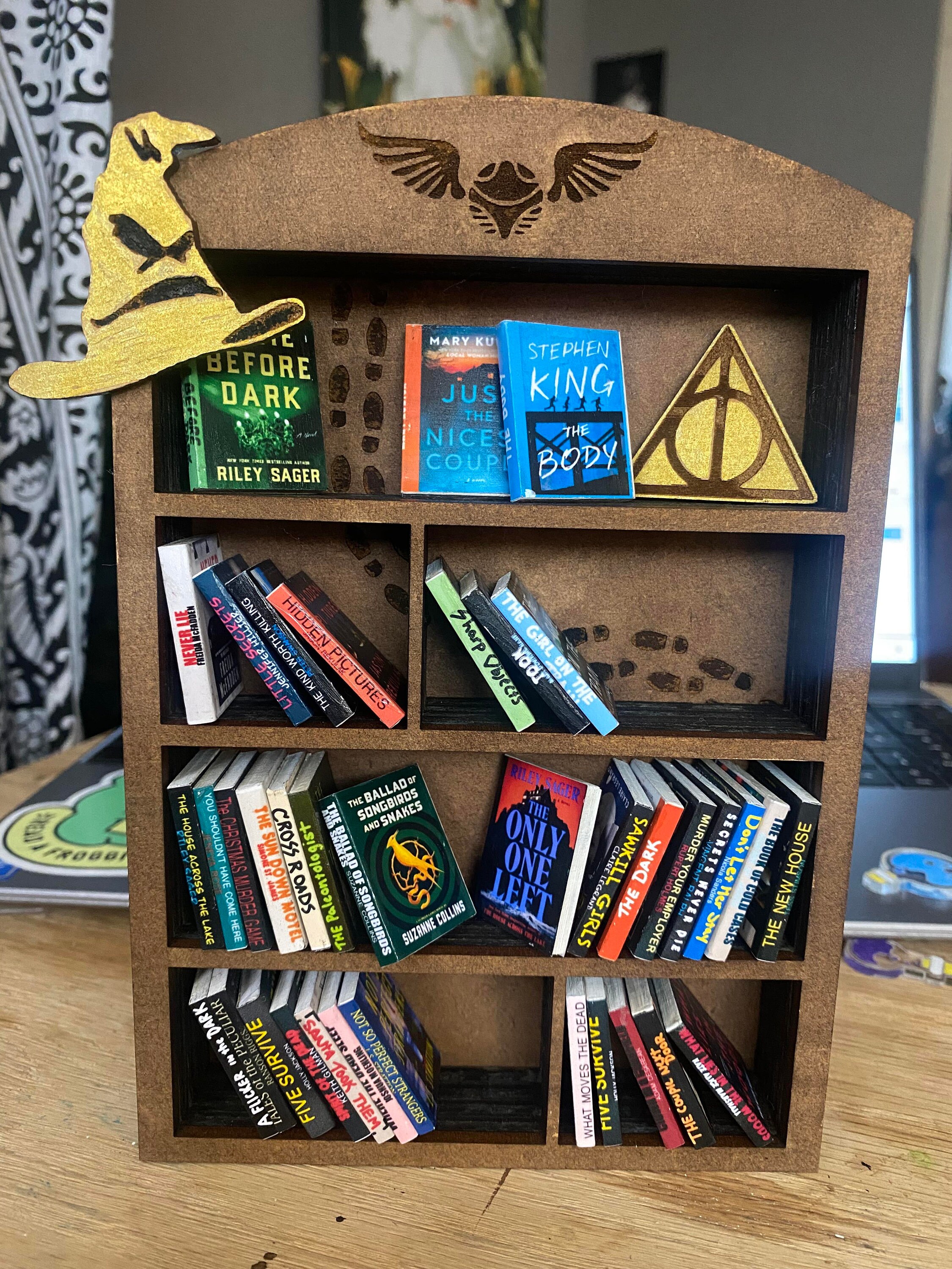 Mini Wizard Bookshelf Svg File- With Books Digital Download-laser File ...