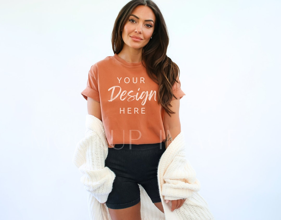 Yam Comfort Colors 1717 T-shirt Mockup, Comfort Colors Tshirt Mockup ...