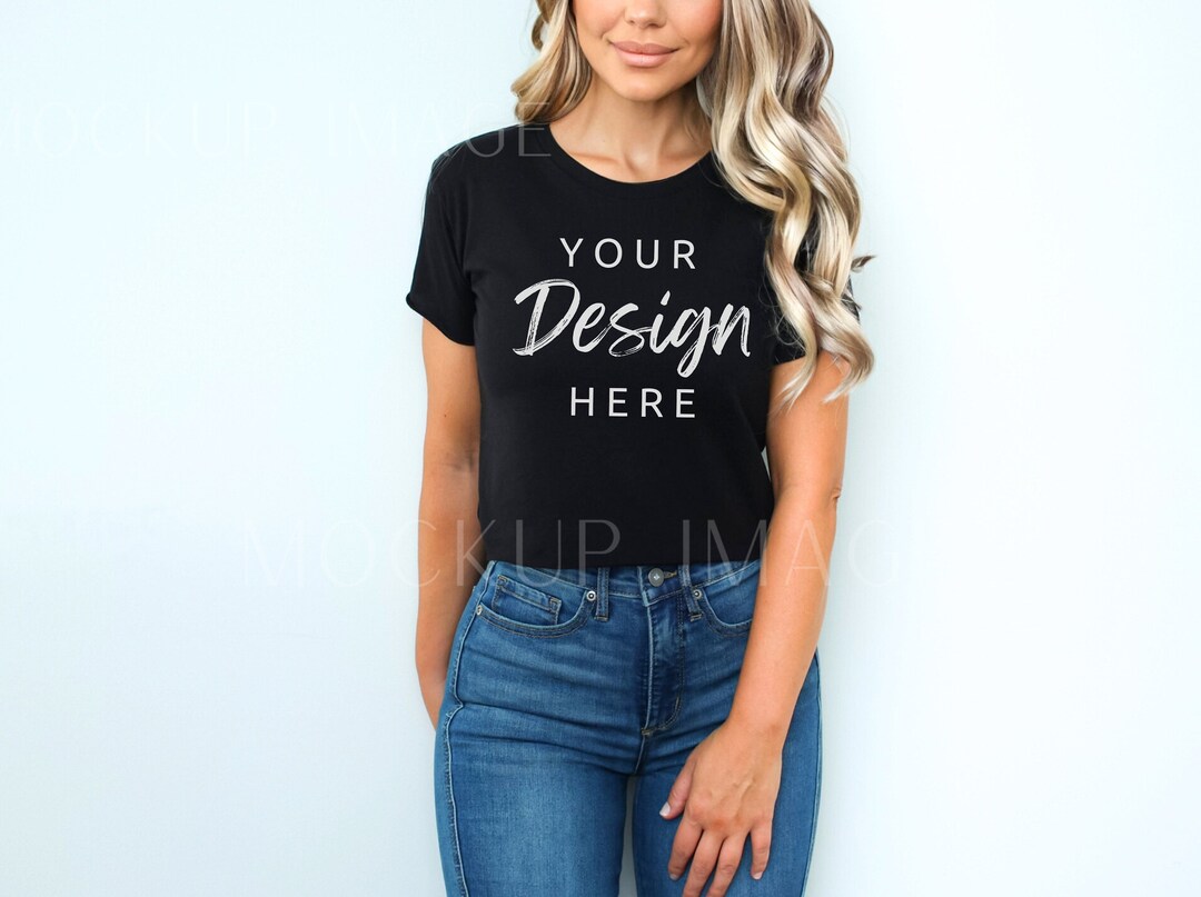 Next Level 5080 Mockup, Black 5080 Crop Top Mockup, Cropped Tshirt ...