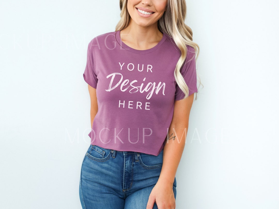 Next Level 5080 Mockup, Shiraz Purple 5080 Crop Top Mockup, Cropped ...