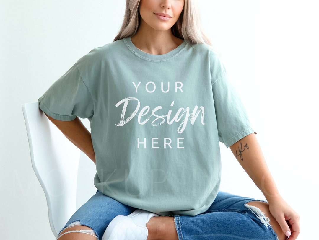 Bay Comfort Colors 1717 Tshirt Mockup, Model Mockup, Comfort Colors Tee ...