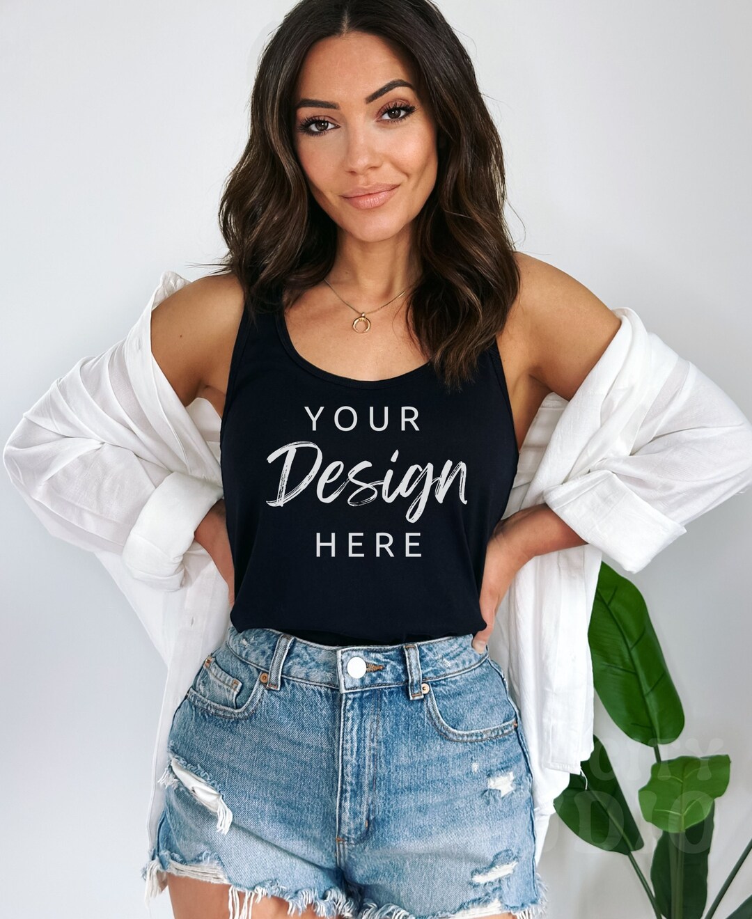 Next Level 1533 Mockup, Black Tank Top Mockup, Black Next Level 1533 ...
