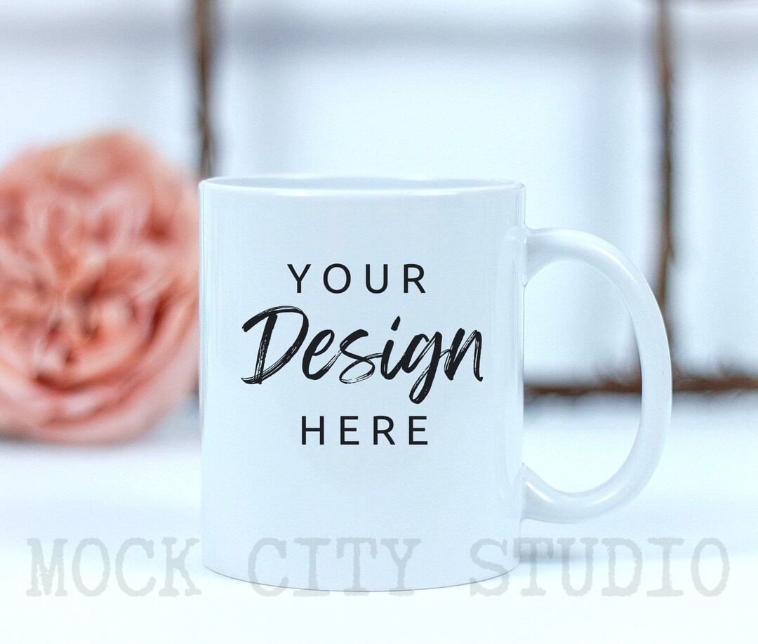 11oz White Coffee Mug Mockup, Blank Ceramic Cup (PNG Digital File) - Etsy
