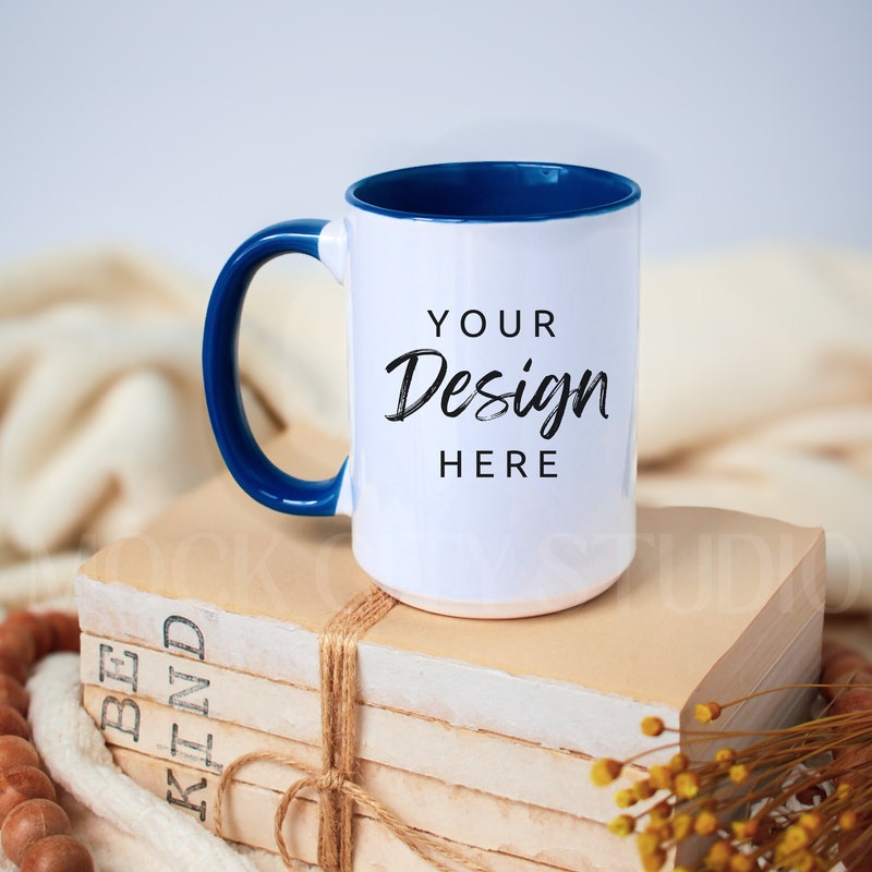 Blue Coffee Mug - Etsy