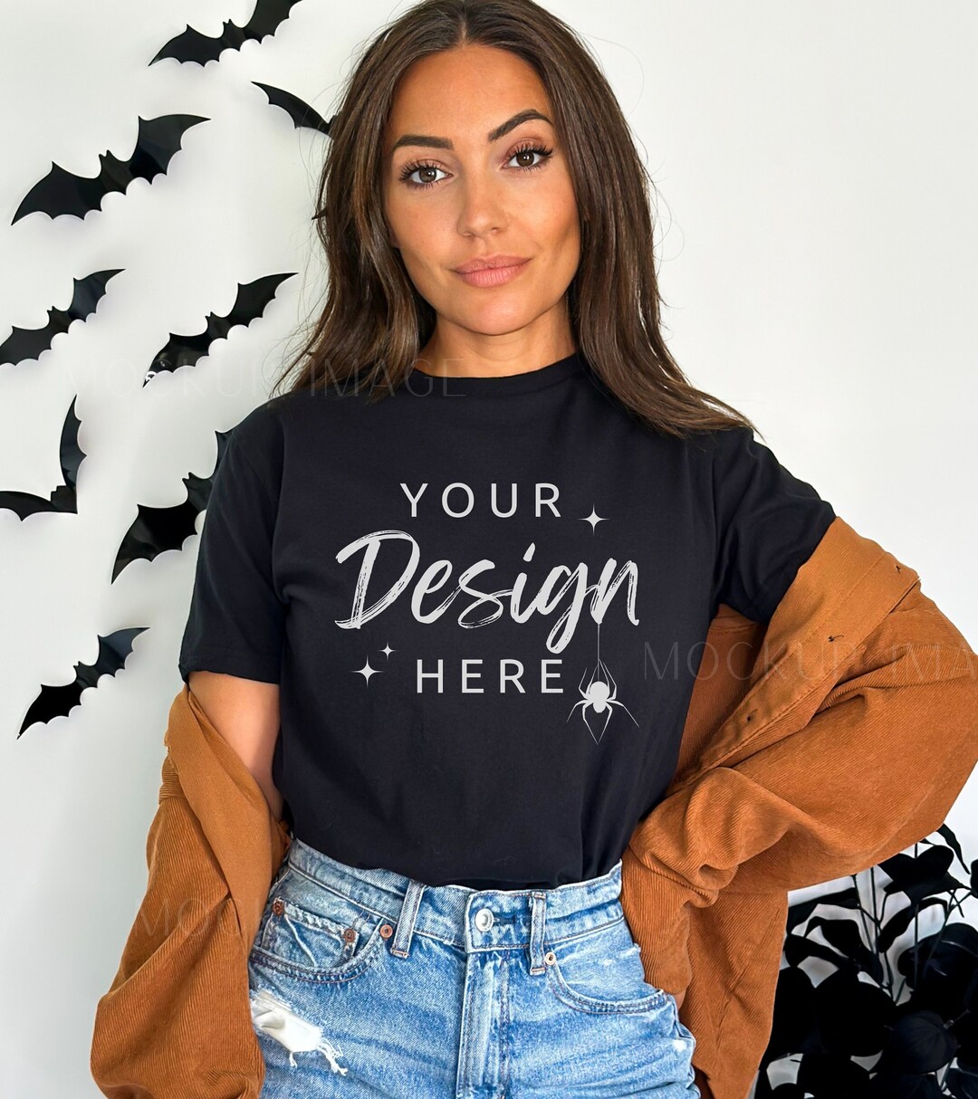 Gildan 64000 Mockup Gildan 64000 Black Tshirt Mockup Halloween Mockup