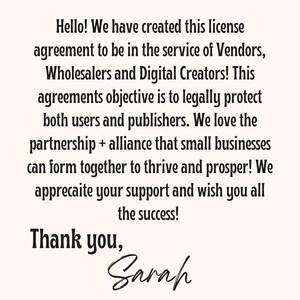 Extended Commercial License for Vendors and Wholesalers One - Etsy