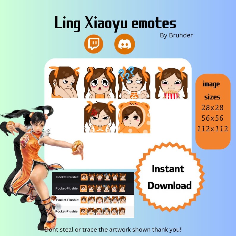 Ling Xiaoyu Tekken Emotes - Etsy