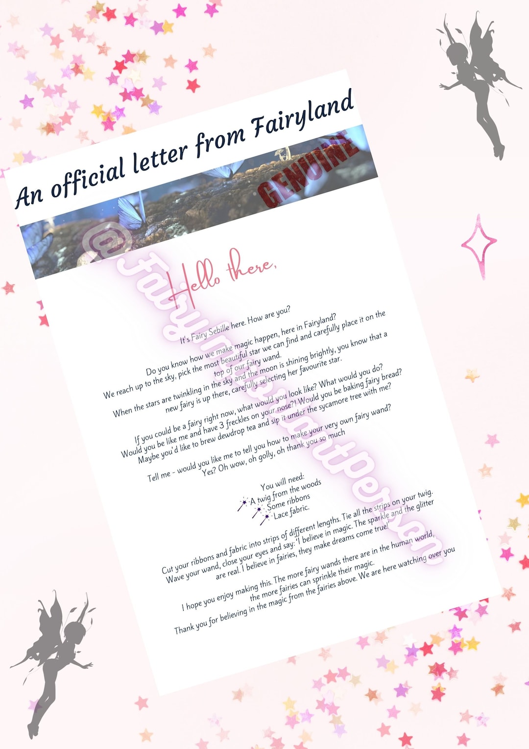 Making Fairy Wands - DIGITAL DOWNLOAD - Letter From a Real Fairy in ...