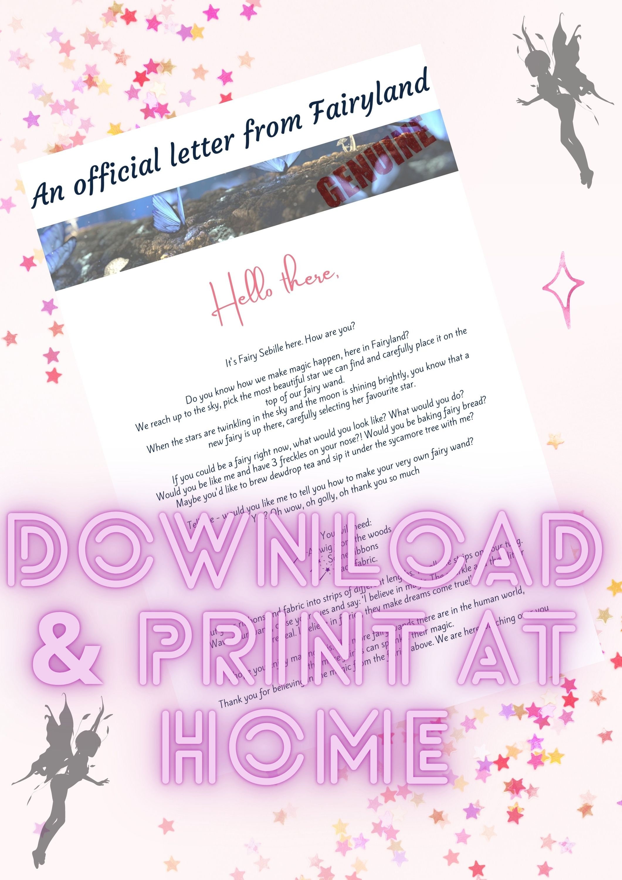 Making Fairy Wands - DIGITAL DOWNLOAD - Letter From a Real Fairy in ...