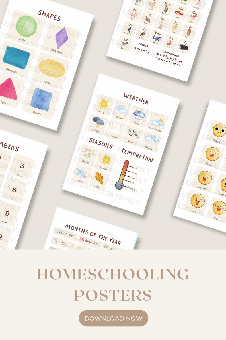 Homeschooling and Classroom Posters | Feelings Chart | Weather Poster ...
