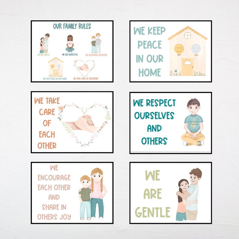 Family Rules Poster - Etsy
