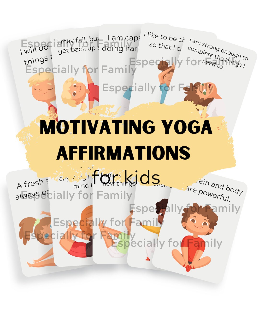 Simple Affirmation Cards | Teaching Kids Confidence | Kids Yoga ...