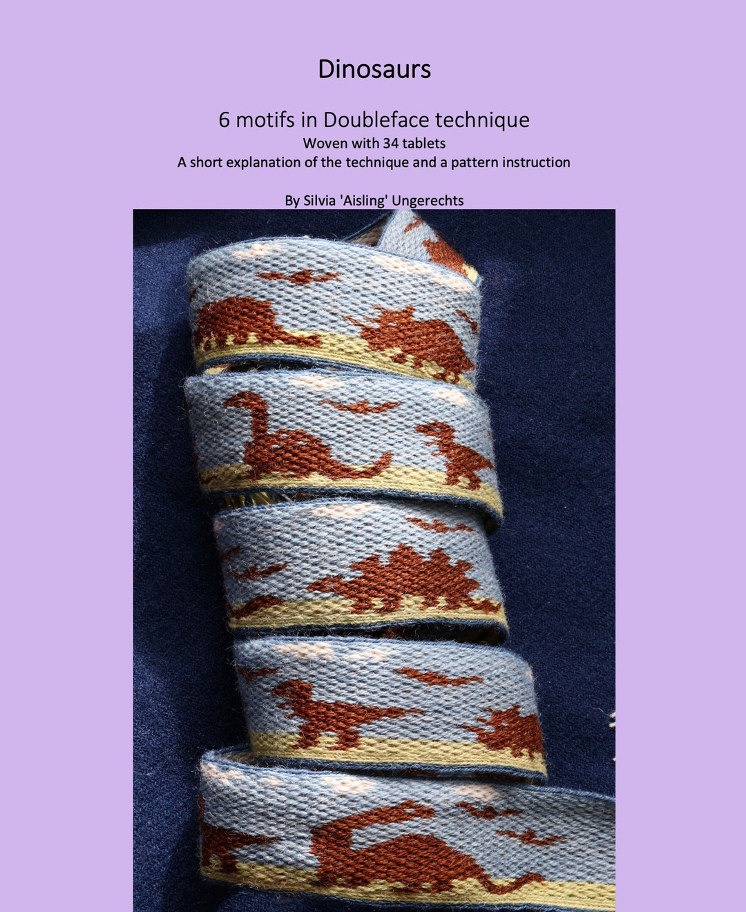 Dinosaurs - 6 Tablet Woven Motifs in Doubleface Technique - Etsy