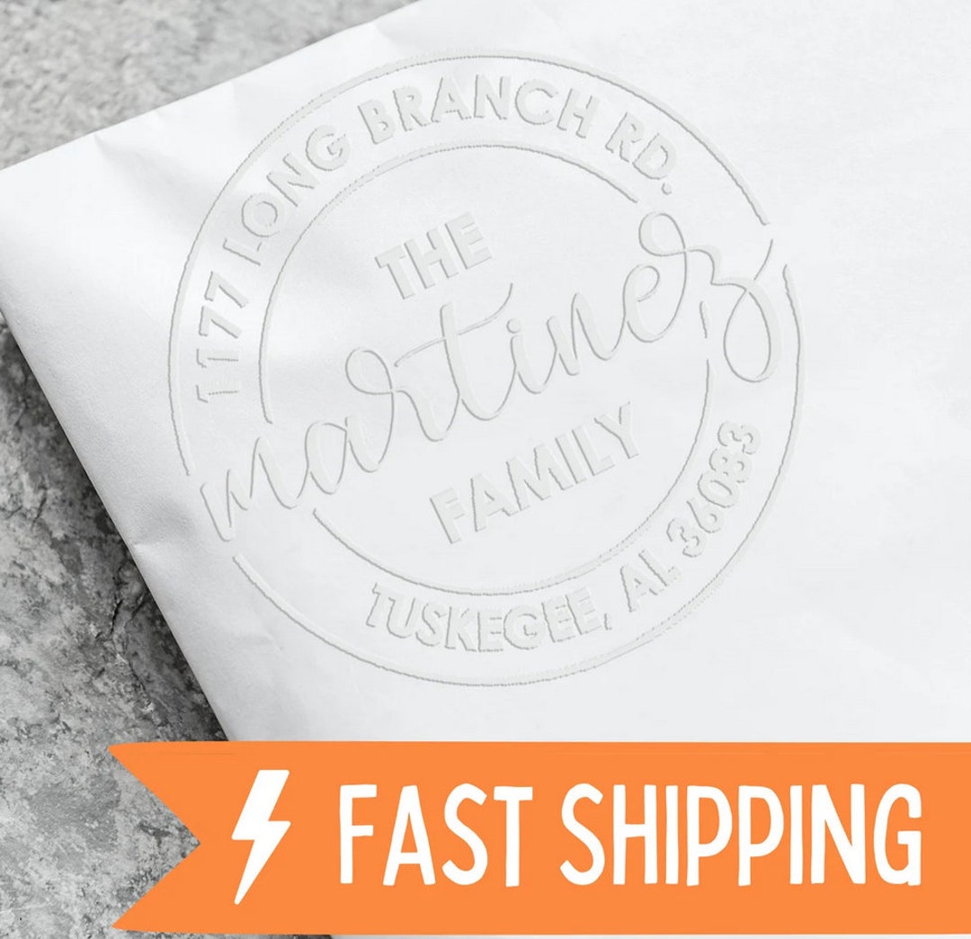 Custom Round Address Embosser | Personalized Stationary Embosser ...