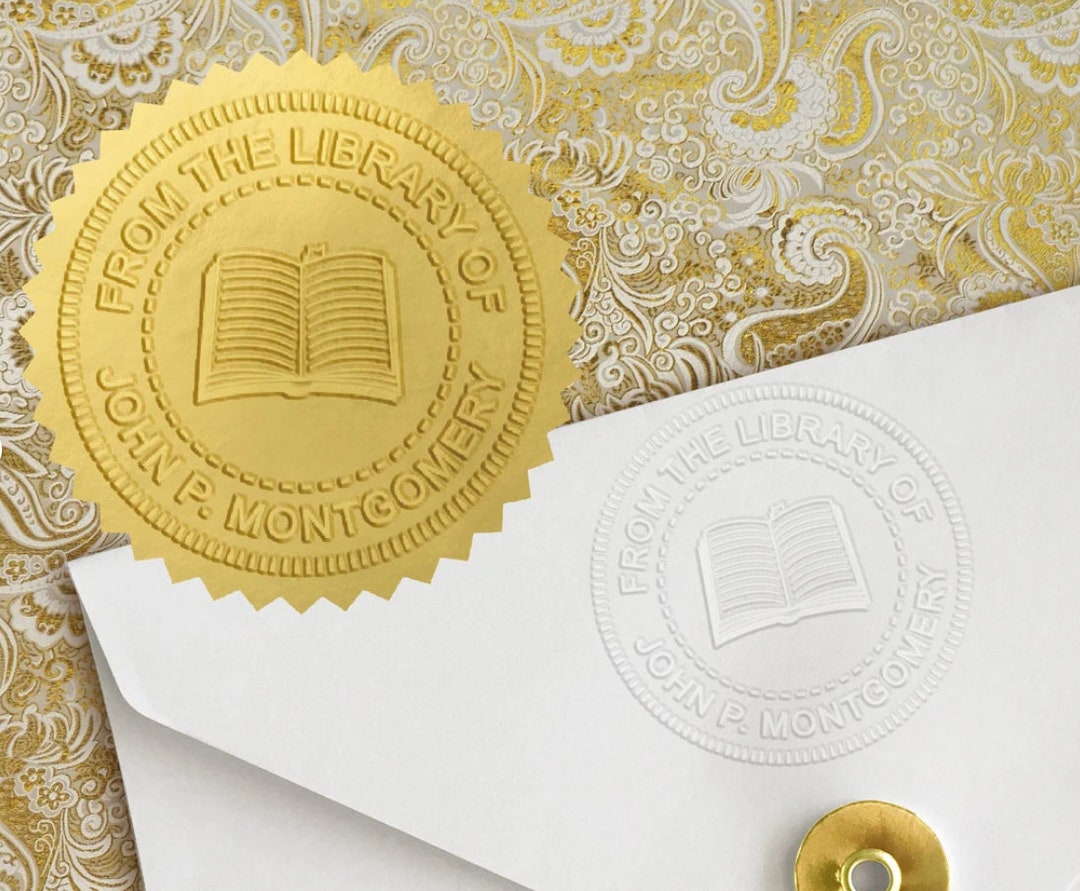 Custom "from the Library Of" Embosser | Great for Embossing Books ...