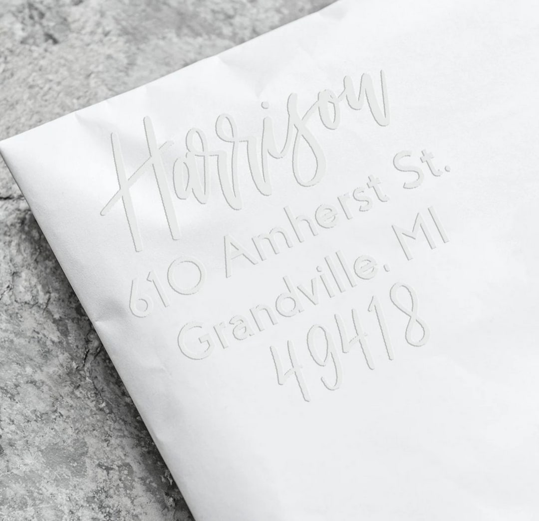 Modern Address Embosser | Personalized Embosser for Stationary | Gold ...