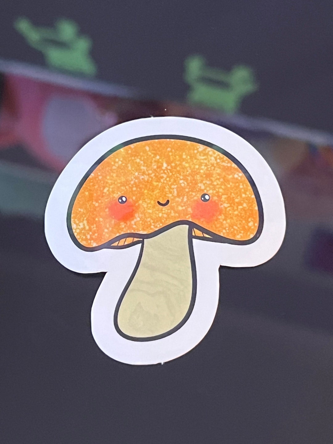 Happy Mushroom Sticker - Etsy