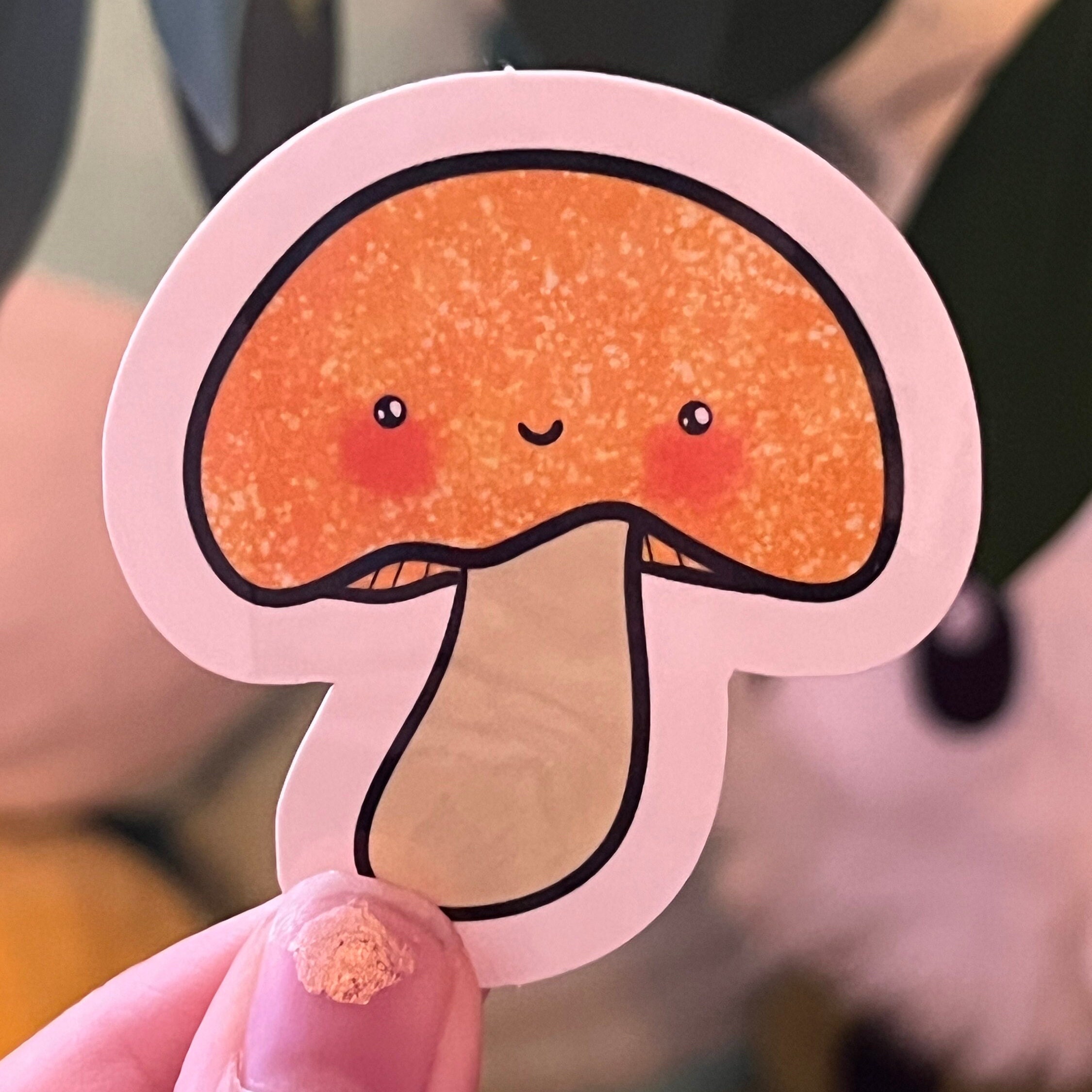 Happy Mushroom Sticker - Etsy