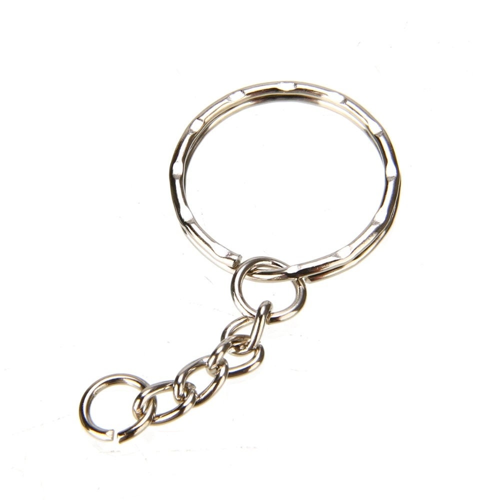 Split Rings SILVER Tone KEYRING BLANKS Jump Key Rings Chains 4 - Etsy UK