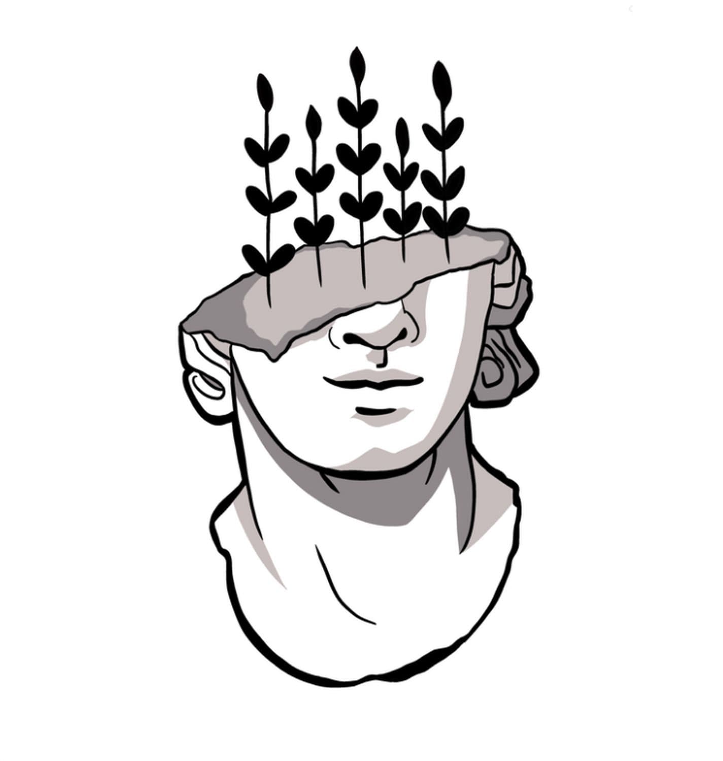 Half Head Sculpture With Black Flowers Gift Lighter - Etsy