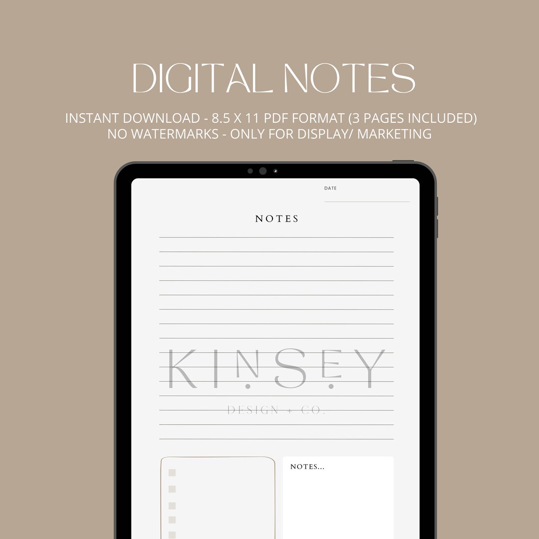 DIGITAL NOTES JOURNAL | Boho/ Modern/ Simple | iPad | Phone | Goodnotes ...